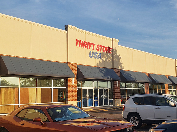 That classic brick-and-tan exterior promises treasure hunting adventures that would make any bargain hunter's heart skip a beat.