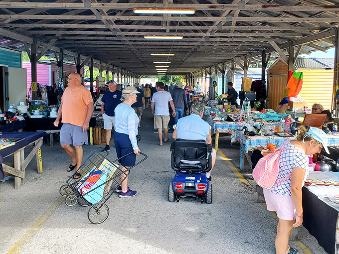 Under these welcoming pavilions, treasure hunters gather like kids in the world's best candy store.