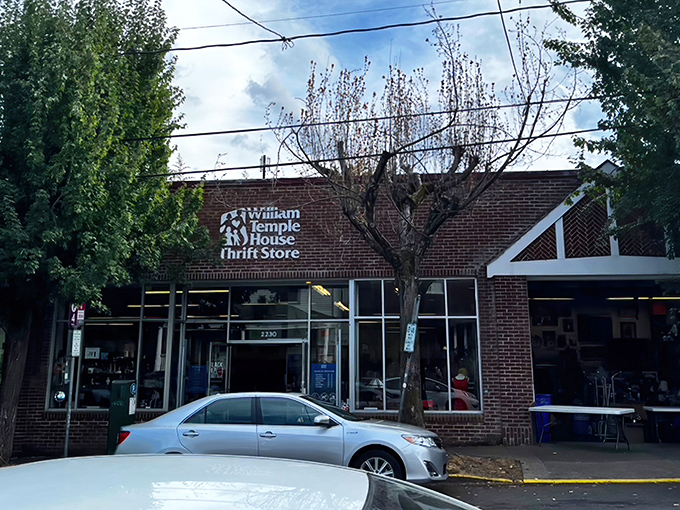 That classic brick facade whispers "treasures inside" like a friendly neighborhood secret waiting to be discovered.