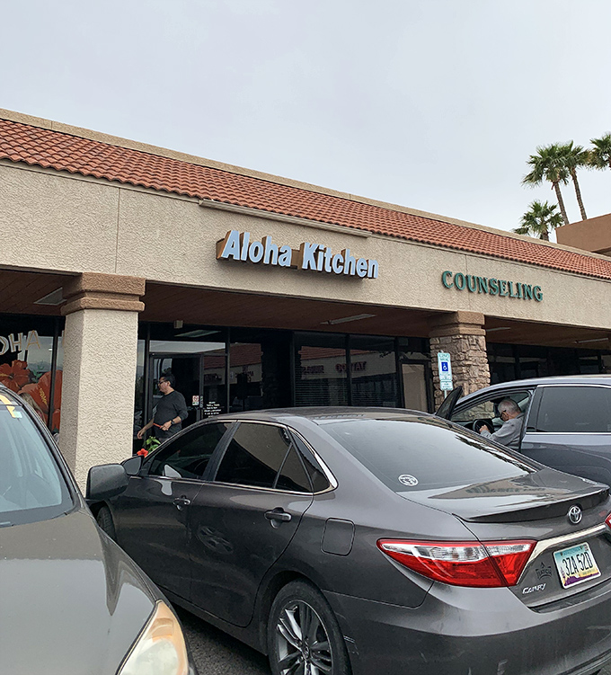 Those cars lined up aren't waiting for counseling next door - they're after Aloha Kitchen's island-style chicken.