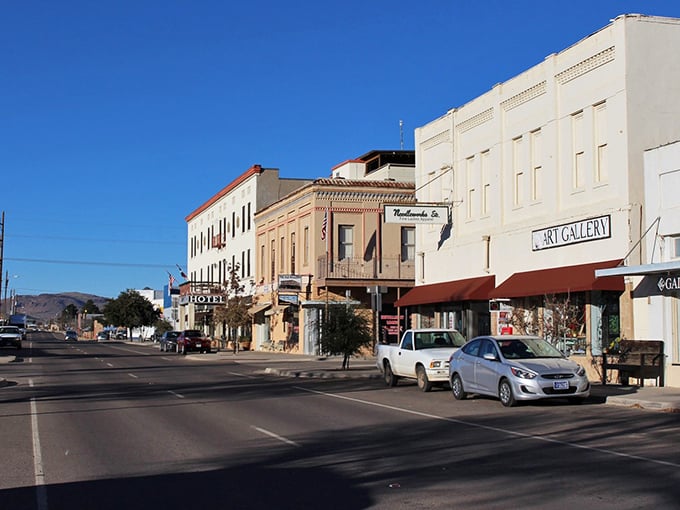 Main Street Alpine feels like stepping into a postcard where every building tells a cowboy story.