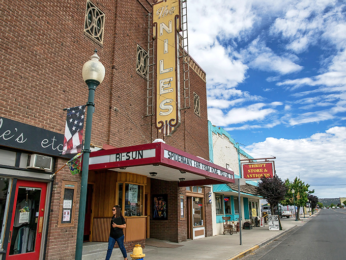 The historic Niles Theater stands proudly on Main Street, offering entertainment that won't break your retirement budget.
