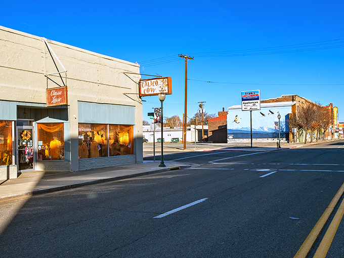 Where "Classic Lassie" meets artistic flair! This sun-drenched Alturas corner feels like stepping into a Wes Anderson film set.