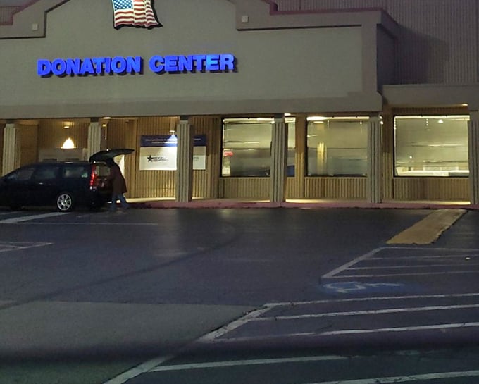Behind those glass doors lies a donation center that keeps the treasures flowing like clockwork.