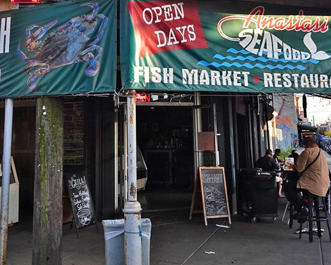 Step inside where fresh catches await - this isn't just a fish market, it's a neighborhood institution.