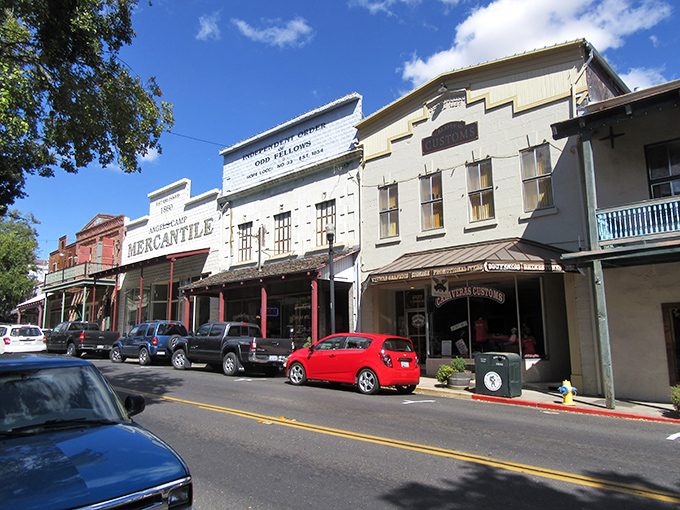These weathered facades have watched over gold miners and storytellers for more than a century.