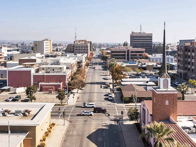 Downtown Bakersfield stretches out like a welcoming mat, with tree-lined streets that whisper "slow down and stay awhile."