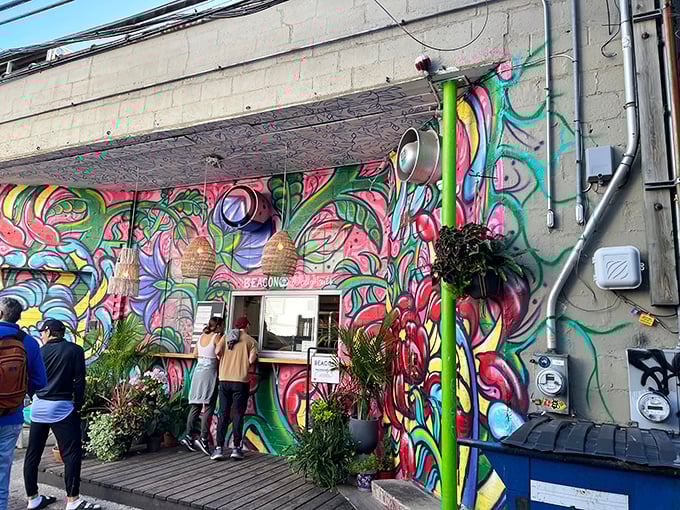 Garden of delights! Beacon's colorful exterior transforms a simple donut run into an Instagram-worthy adventure that feeds your soul and stomach.