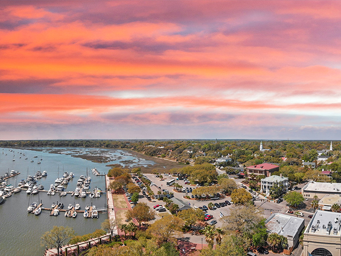 Golden hour transforms Beaufort into a postcard, proving some places are just naturally photogenic without trying.
