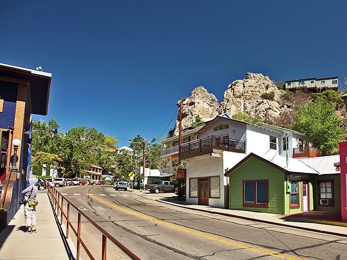 Main Street Bisbee feels like stepping into a Western movie with better coffee shops.