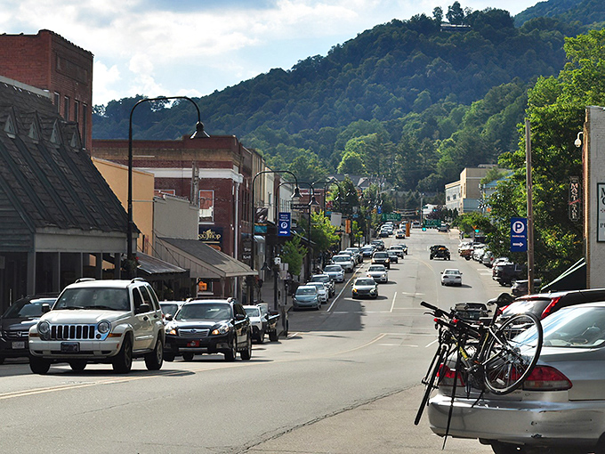 Those rolling Blue Ridge peaks frame Boone like nature's own picture window - pure mountain magic.