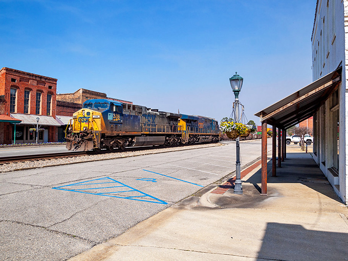 That CSX freight train rumbling through downtown reminds you that some things never change.