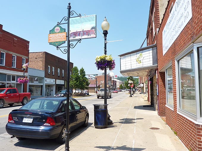 Downtown Buckhannon proves that small-town America still exists, complete with flower baskets and friendly storefronts.