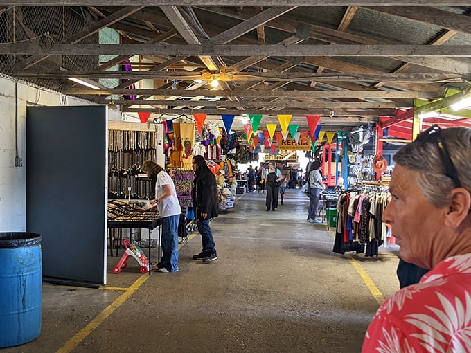 Colorful flags flutter overhead as shoppers hunt for bargains. This isn't just shopping&mdash;it's a weekend adventure with surprises around every corner.