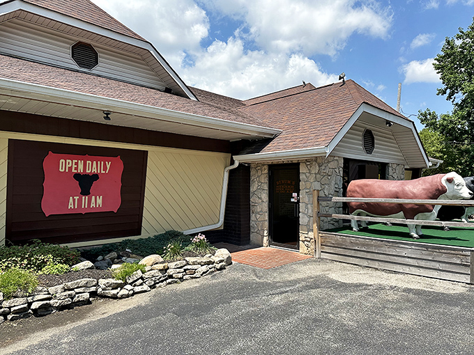 When a steakhouse decorates with proud cattle, you know they're confident about their beef game.