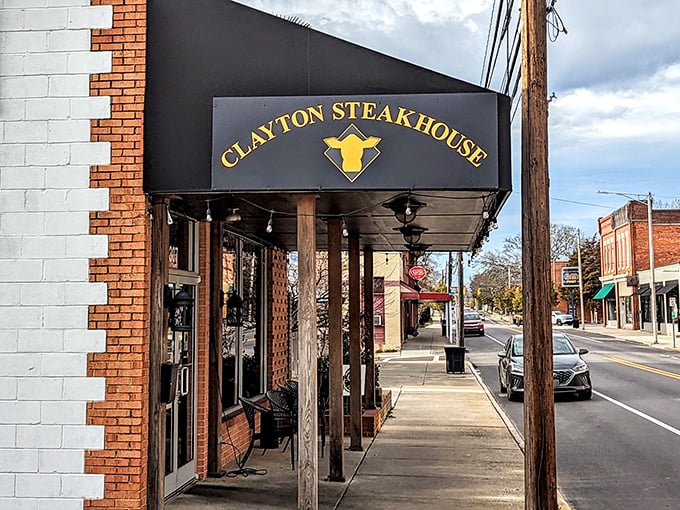 Sometimes the best treasures hide behind the simplest facades - Clayton knows good beef.