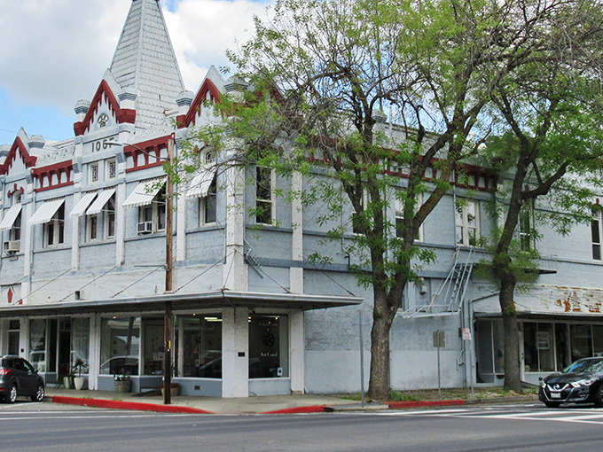The Odd Fellows Hall in Colusa stands as a magnificent landmark with its unique, eye-catching steeple.