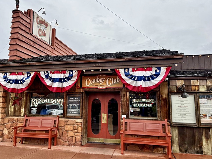 Patriotic bunting and rustic charm? This Sedona steakhouse doesn't just serve meat; it serves a slice of Americana with every visit.