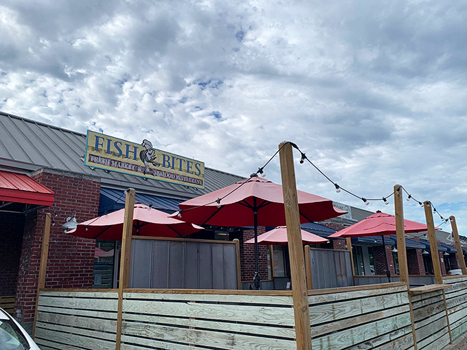 That weathered brick exterior tells stories of countless satisfied customers who discovered this hidden gem.