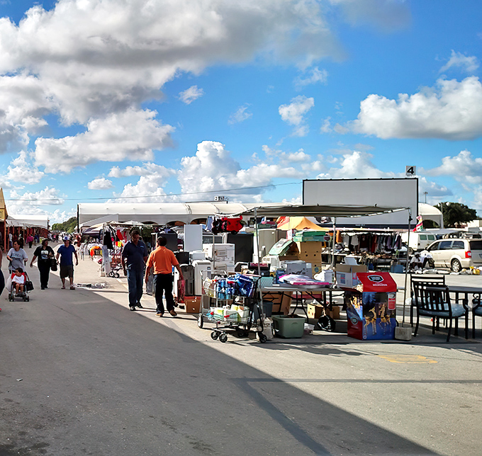 Under Florida's famous sunshine, shoppers browse endless rows of merchandise. This isn't just shopping&mdash;it's an outdoor adventure!
