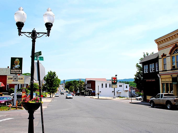 Frostburg's downtown brick buildings stand like proud sentinels, whispering tales of mountain town resilience.