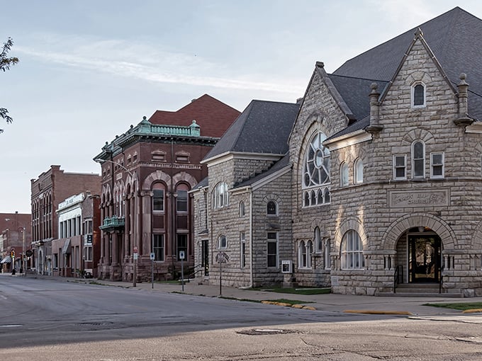 Stone architecture meets small-town dreams in this perfectly preserved slice of Midwestern charm.