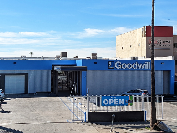 When the parking lot's this full, you know serious thrifters have discovered something special inside those doors.