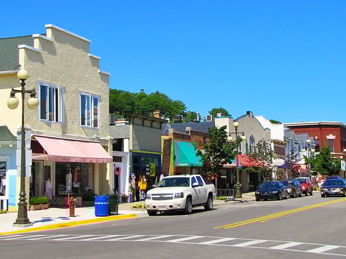 Main Street Harbor Springs moves at the perfect pace - slow enough to actually see what you're walking past.