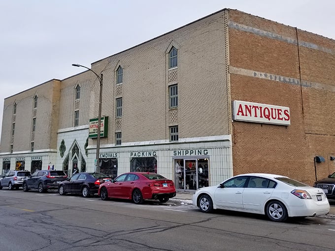 A treasure hunter's paradise awaits! This massive brick building houses countless vendor booths filled with history.