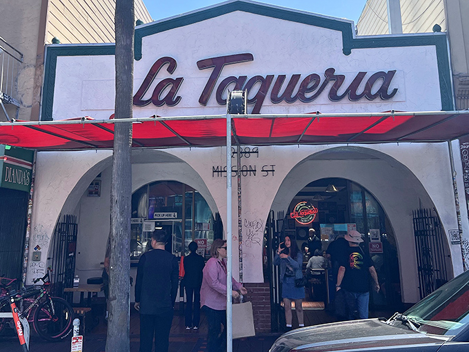 The classic Mission District storefront where taco dreams come true, one perfectly grilled tortilla at a time.