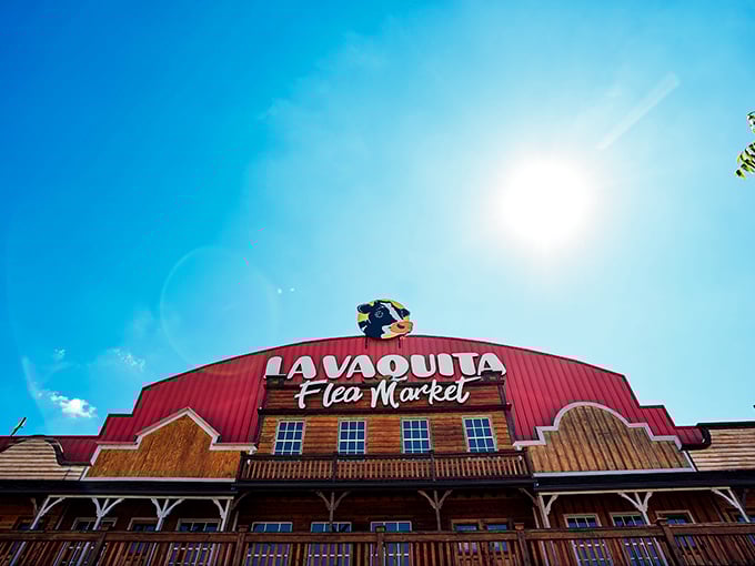 When the sun hits that Western-style building just right, you know you've found flea market gold.