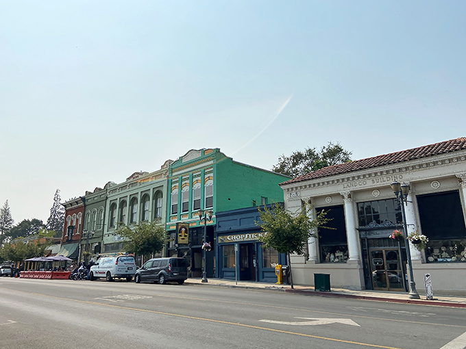 These historic storefronts in Lakeport whisper stories of gold rush days while offering modern retirement comforts.