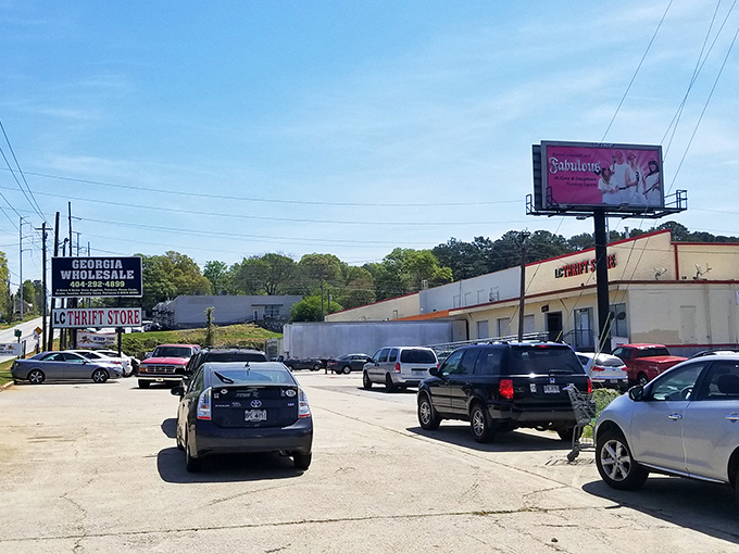 When the parking lot's this busy, you know the deals inside are absolutely worth the treasure hunt.