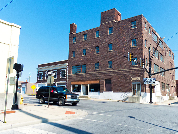 Classic brick architecture stands proud, proving that some things never go out of style here.