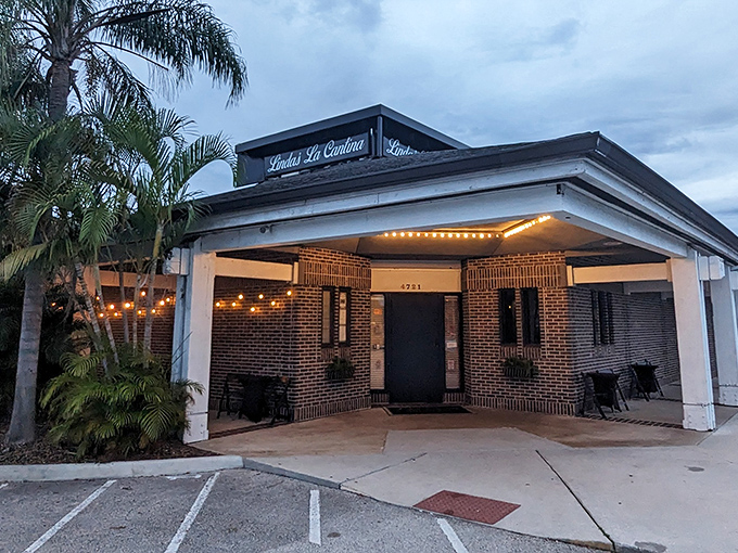 When evening lights hit just right, even simple places reveal their warm, welcoming soul.