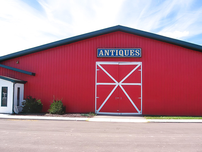 That bright red barn isn't hiding hay &ndash; it's packed with vintage treasures waiting for someone to give them a second life.