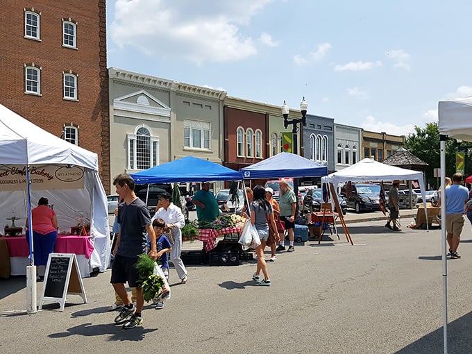 Small-town charm meets serious shopping - this is how community markets should always look.