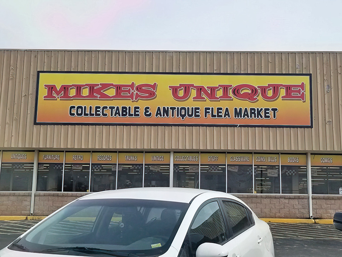When a flea market needs this much storefront space, you know serious collecting happens inside.