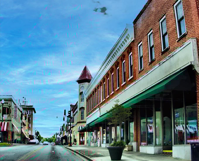Tree-lined boulevards create natural shade tunnels perfect for afternoon walks and peaceful reflection.