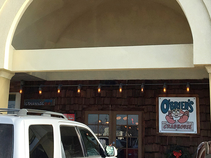 Sometimes the best treasures hide behind humble doors, promising maritime magic within those rustic walls.