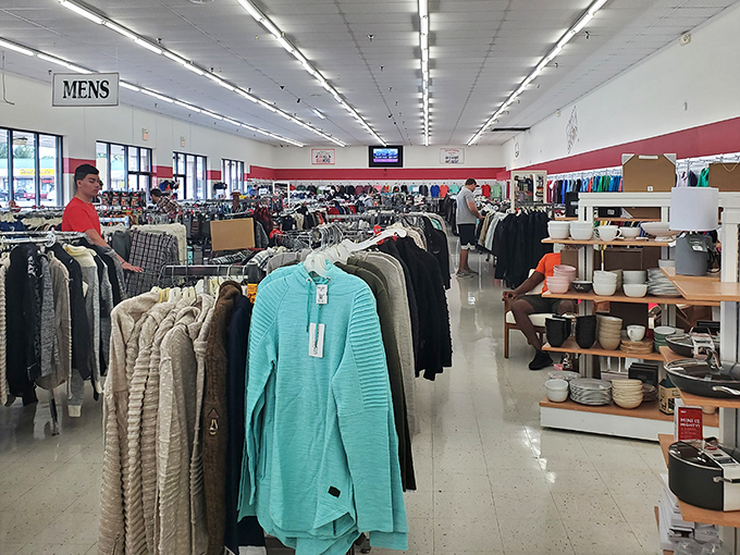Endless racks of possibilities! It's like a department store decided to throw a permanent clearance party. 