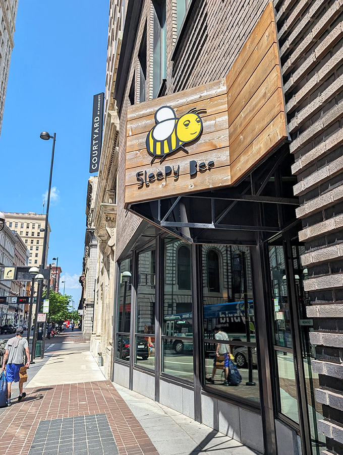 Modern meets cozy where floor-to-ceiling windows invite morning light to dance across wooden tables.