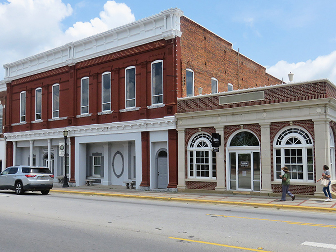 Classic brick buildings stand like old friends, welcoming you to small-town Georgia living.