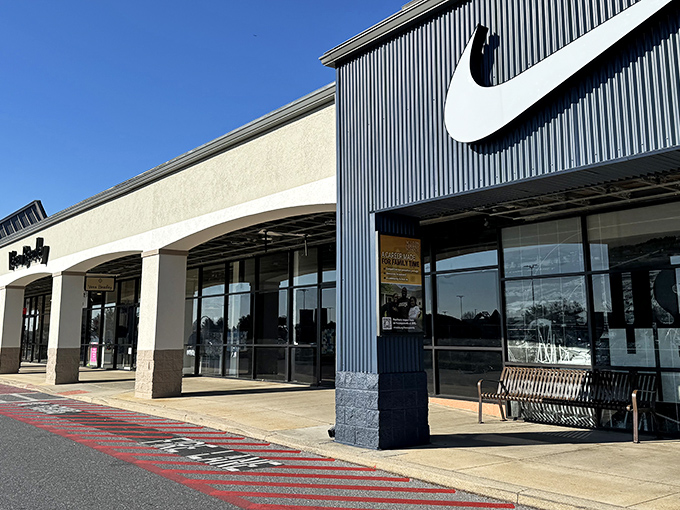 Nike's sleek storefront beckons like a siren song to sneakerheads. That swoosh might as well be saying "just buy it."