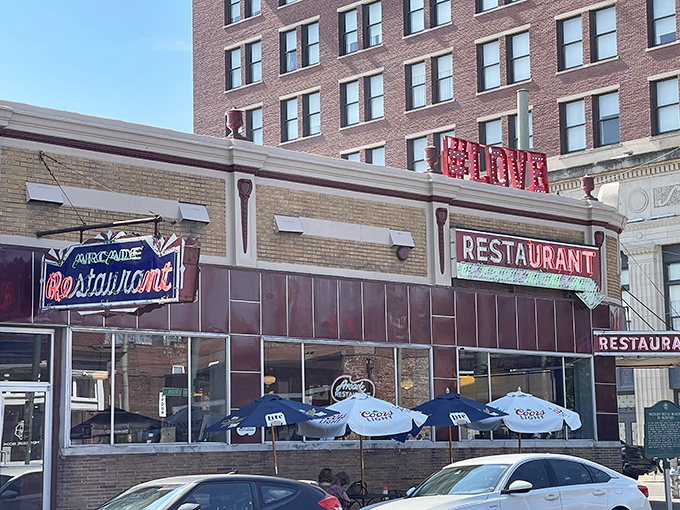 Step back in time at The Arcade, where Elvis might have sat in these very booths. History never tasted so delicious!