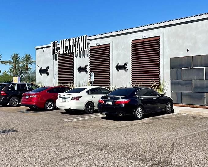 Modern on the outside, traditional on the inside. The Mexicano's parking lot is always full for a reason&mdash;chimichanga perfection awaits!