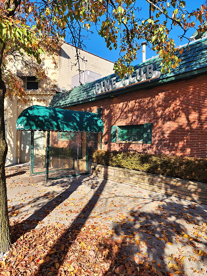 When green awnings and timeless architecture whisper "serious steakhouse," you know you've found something authentically delicious inside.