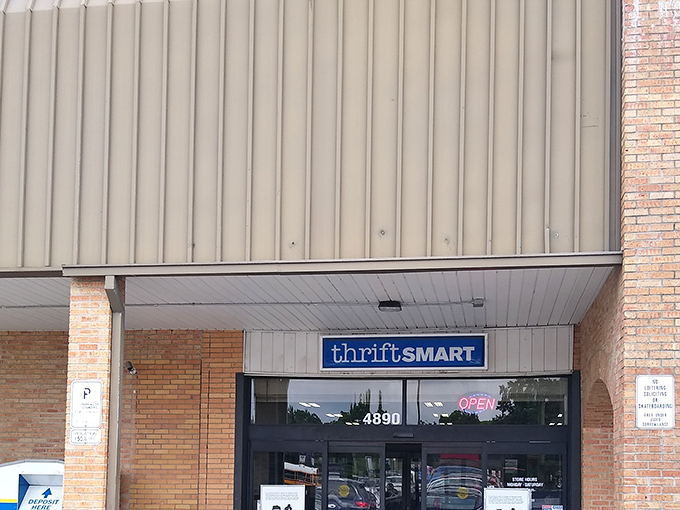 The brick and metal facade might look ordinary, but inside lies a wonderland of secondhand treasures.