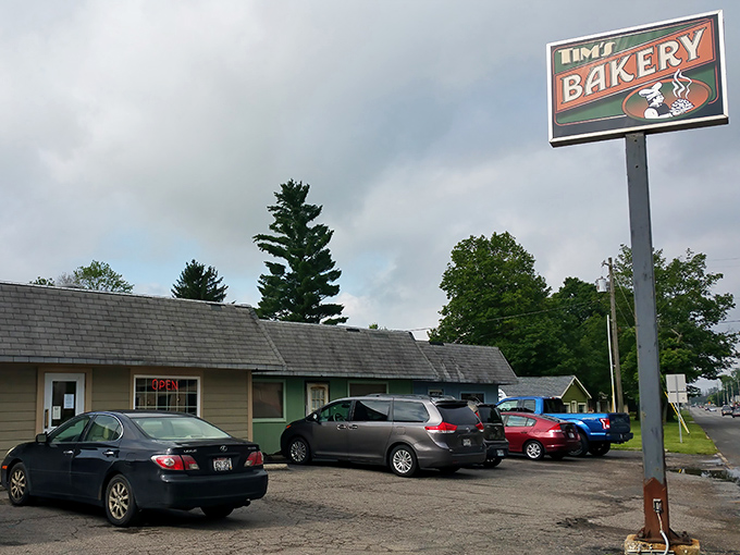 Classic small-town bakery vibes with a sign that might as well say "Happiness Sold Here" &ndash; worth the morning detour!