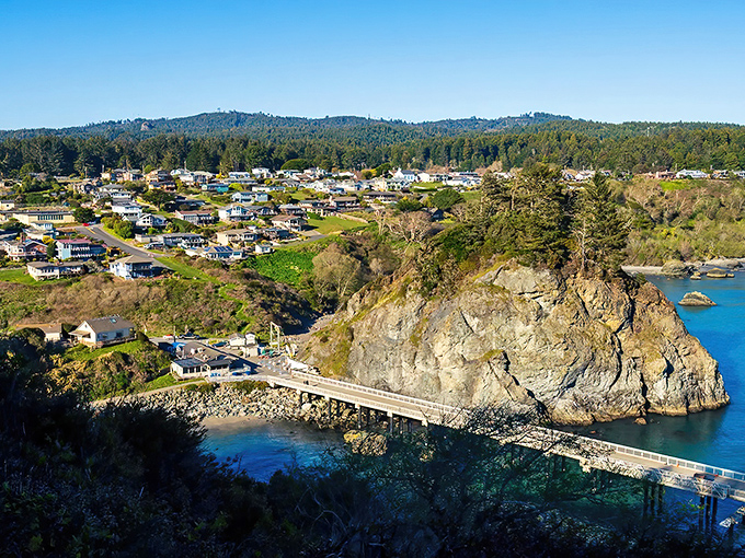 Trinidad's rocky coastline and charming homes perched above the Pacific – like a California version of a New England fishing village.